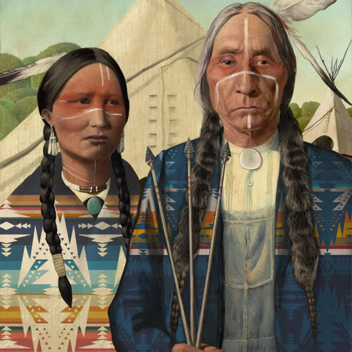 Print: Native American Gothic 2023, 8"x10", Numbered – Sacred Circle ...